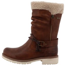 Tom Tailor Stiefelette Damen Gr&ouml;&szlig;e 39 creme / dunkelbraun Winterschuhe