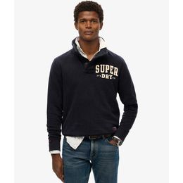 Superdry Herren Vintage Athletic Henley Sweatshirt Navy - Gr&ouml;&szlig;e: M 104060750083998T002