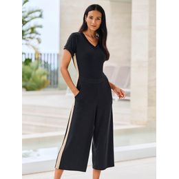 Heine Damen Jumpsuit, Schwarz, Gr. 42, Overalls, Material: Polyester