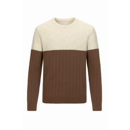 D&rsquo;S Damat Pullover Herren Gr&ouml;&szlig;e M creme / braun