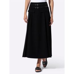Heine Damen Webrock, Schwarz, Gr. 34, Lange R&ouml;cke, Material: Polyester