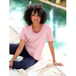 Heine Damen V-Shirt, Rosa, Gr. 48, T-Shirts, 100% Baumwolle