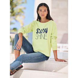 Heine Witt Damen Sweatshirt mit Schriftzug, pistazie, Gr&ouml;&szlig;e 44