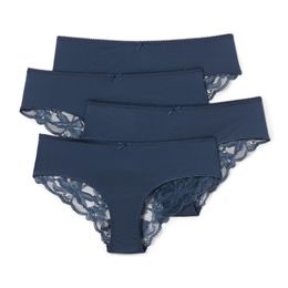 Tchibo - 4 Brazilslips - Damen - Gr. S - blau