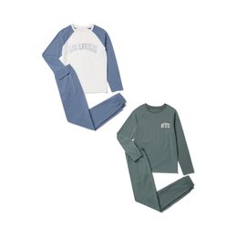 Tchibo - 2 Kinder-Pyjama-Sets - Jungen - Gr. 134/140 - blau