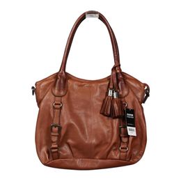 FREDsBRUDER Handtasche gross Leder Damen Größe One Size Second Hand braun