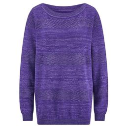 Anna Aura - Rundhals-Pullover, lila, Gr. 52 / XXL - Baumwolle