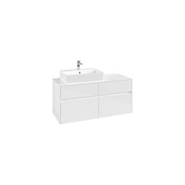 Villeroy & Boch V&B Waschtischunterschrank Collaro 120x54,8x50cm, WT l, LED 8,8 W, glo wh. ; Villeroy & Boch (C129B0DH)