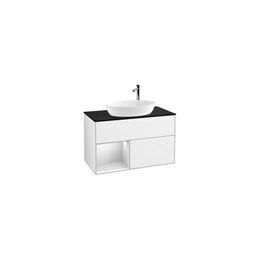 Villeroy & Boch V&B Waschtischunterschrank Wandbeleuchtung Finion 100, Pl b m, Reg wh. m Lac, glo wh. Lac ; Villeroy & Boch (G892MTGF)