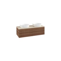 Villeroy & Boch V&B Waschtischunterschrank mit Frontstruktur, mit Beleuchtung Antao 120x36x50cm, WBP-farbe botti., w. walnut ; Villeroy & Boch (L24113HM)