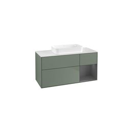 Villeroy & Boch V&B Waschtischunterschrank Finion 120x60 cm, Reg re Anthrac. m, Oli. m Lac ; Villeroy & Boch (F711GKGM)