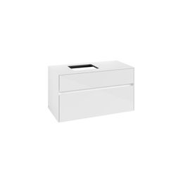 Villeroy & Boch V&B Waschtischunterschrank Collaro 100x54,8x50cm, WT l, LED 7,3 W, glo wh. ; Villeroy & Boch (C126B0DH)