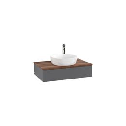 Villeroy & Boch V&B Waschtischunterschrank mit Frontstruktur -Beleuchtung Antao 80x19x50cm, HL, WBP w wa, Anthrac. m Lac ; Villeroy & Boch (L08152GK)
