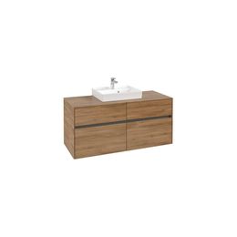 Villeroy & Boch V&B Waschtischunterschrank Collaro 120x54,8x50cm, WT mittig, kansas oak ; Villeroy & Boch (C07000RH)