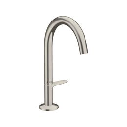 Hansgrohe Waschtisch-Einhebelmischer Sel. 170 Axor One A 140mm, m Pus-Op-Abl, Edelstahl-Optik (48020800)