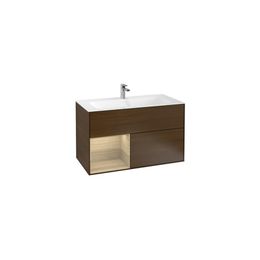 Villeroy & Boch V&B Waschtischunterschrank Finion Regal links Oak Veneer, Walnut veneer ; Villeroy & Boch (F030PCGN)