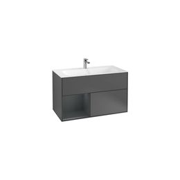 Villeroy & Boch V&B Waschtischunterschrank Finion Reg li md bl. m Lacquer, Anthracite matt ; Villeroy & Boch (F030HGGK)