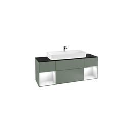 Villeroy & Boch V&B Waschtischunterschrank Wandbeleuchtung Finion 160cm, Pl b m, Rg g wh. Lac, Oli. m Lac ; Villeroy & Boch (G212GFGM)