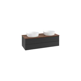 Villeroy & Boch V&B Waschtischunterschrank mit Frontstruktur Antao 120x36x50cm, WBP-farbe w. wal, bla m Lac ; Villeroy & Boch (K24112PD)
