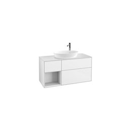 Villeroy & Boch V&B Waschtischunterschrank Finion 120cm, Pl w m, Rg g wh. Lac, glo wh. Lac ; Villeroy & Boch (F941GFGF)