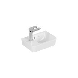 Villeroy & Boch V&B Handwaschbecken O.NOVO Compact 36x25cm, eck, B re, m HL, m &Uuml;L, we C+ ; Villeroy & Boch (434236R1)