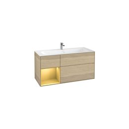 Villeroy & Boch V&B Waschtischunterschrank Wandbeleuchtung Finion 119,6x59,1cm, Reg li gol m, Oak Veneer ; Villeroy & Boch (G060HFPC)
