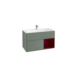 Villeroy & Boch V&B Waschtischunterschrank Finion Regal rechts Peony, Olive Matt Lacquer ; Villeroy & Boch (F040HBGM)
