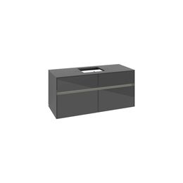 Villeroy & Boch V&B Waschtischunterschrank Collaro 120x54,8x50cm, WT mi, LED 8,8 W, glo Gr ; Villeroy & Boch (C128B0FP)