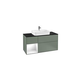 Villeroy & Boch V&B Waschtischunterschrank Wandbeleuchtung Finion 120cm, Pl b m, Rg l g w Lac, Oli. m Lac ; Villeroy & Boch (G412GFGM)