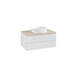 Villeroy & Boch V&B Waschtischunterschrank ohne Frontstruktur -Beleuchtung Antao 80x36x50cm, WBP botti., glo wh. Lac ; Villeroy & Boch (L19013GF)