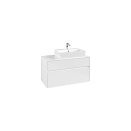 Villeroy & Boch V&B Waschtischunterschrank Collaro 100x54,8x50cm, WT r, LED 7,3 W, glo wh. ; Villeroy & Boch (C127B0DH)