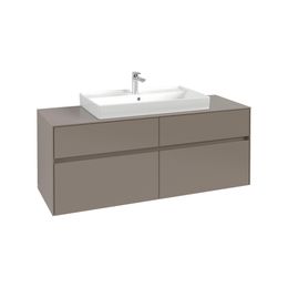 Villeroy & Boch V&B Waschtischunterschrank Collaro 140x54,8x50cm, WT mittig, soft green ; Villeroy & Boch (C08800AF)