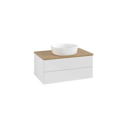 Villeroy & Boch V&B Waschtischunterschrank ohne Frontstruktur -Beleuchtung Antao 80x36x50cm, WBP hon. Oa, glo wh. Lac ; Villeroy & Boch (L19011GF)