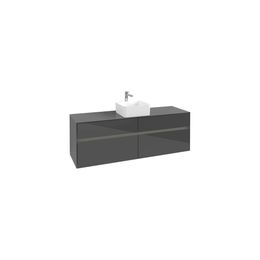 Villeroy & Boch V&B Waschtischunterschrank Collaro 160x54,8x50cm, WT mi, LED 12W, glo Gr ; Villeroy & Boch (C049B0FP)
