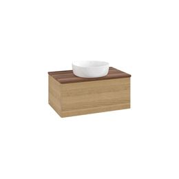 Villeroy & Boch V&B Waschtischunterschrank ohne Frontstruktur -Beleuchtung Antao 80x36x50cm, WBP-farbe w. wal, honey oak ; Villeroy & Boch (L30012HN)