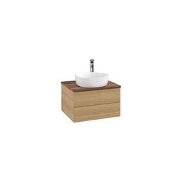 Villeroy & Boch V&B Waschtischunterschrank mit Frontstruktur -Beleuchtung Antao 60x36x50cm, HL, WBP w. wal, hon. Oa ; Villeroy & Boch (L18152HN)