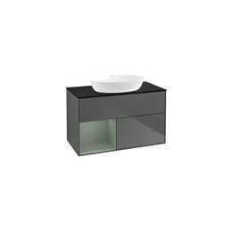 Villeroy & Boch V&B Waschtischunterschrank Finion 100, Pl b m, Reg Oli. m Lac, Anthrac. m ; Villeroy & Boch (FA12GMGK)