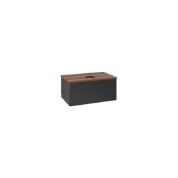 Villeroy & Boch V&B Waschtischunterschrank ohne Frontstruktur Antao 80x36x50cm, HL, WBP w. wal, bla m Lac ; Villeroy & Boch (K30052PD)