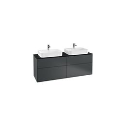 Villeroy & Boch V&B Waschtischunterschrank Finion 160x60,3cm, Abd.-Pl. bla m, md bl. m Lac ; Villeroy & Boch (F43200HG)