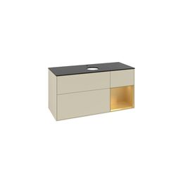 Villeroy & Boch V&B Waschtischunterschrank Finion 120cm, Pl b m, Rg gol m Lac, si Gr m Lac ; Villeroy & Boch (F832HFHJ)