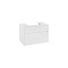 Villeroy & Boch V&B Waschtischunterschrank Collaro 80x54,8x50cm, WT mittig, glossy white ; Villeroy & Boch (C06900DH)