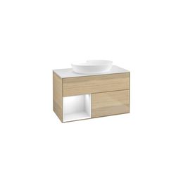 Villeroy & Boch V&B Waschtischunterschrank Wandbeleuchtung Finion 100, Pl wh. m, Reg glo wh. Lac, Oa ven ; Villeroy & Boch (GA11GFPC)