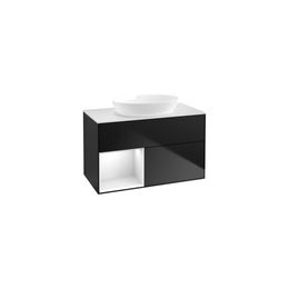 Villeroy & Boch V&B Waschtischunterschrank Wandbeleuchtung Finion 100, Pl w m, Reg glo wh. Lac, bla m Lac ; Villeroy & Boch (GA11GFPD)