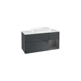 Villeroy & Boch V&B Waschtischunterschrank Wandbeleuchtung Finion 120x60 cm, Rg r Anthrac. m, md bl. m Lac ; Villeroy & Boch (G711GKHG)