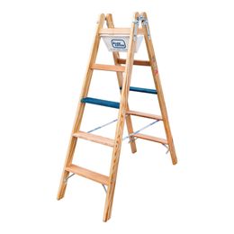 ILLER-LEITER Holz Stufen Stehleiter ERGO Plus 2x7 2107-7 ; Iller Leiter)