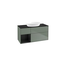 Villeroy & Boch V&B Waschtischunterschrank Finion 120cm, Pl b m, Reg bla m Lac, Oli. m Lac ; Villeroy & Boch (FA62PDGM)