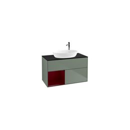 Villeroy & Boch V&B Waschtischunterschrank Wandbeleuchtung Finion 100, Pl bla m, Reg Peo m Lac, Oli. m Lac ; Villeroy & Boch (G892HBGM)