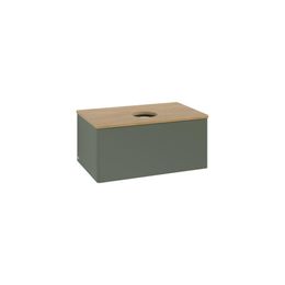 Villeroy & Boch V&B Waschtischunterschrank ohne Frontstruktur -Beleuchtung Antao 80x36x50cm, WBP hon. Oa, lea gre. m Lac ; Villeroy & Boch (L30011HL)