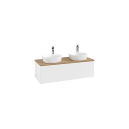 Villeroy & Boch V&B Waschtischunterschrank mit Frontstruktur, mit Beleuchtung Antao 120x36x50cm, HL, WBP hon. Oa, wh. m Lac ; Villeroy & Boch (L35151MT)