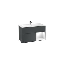 Villeroy & Boch V&B Waschtischunterschrank Finion Reg re glo wh. Lac, md Blue Matt Lacquer ; Villeroy & Boch (F040GFHG)